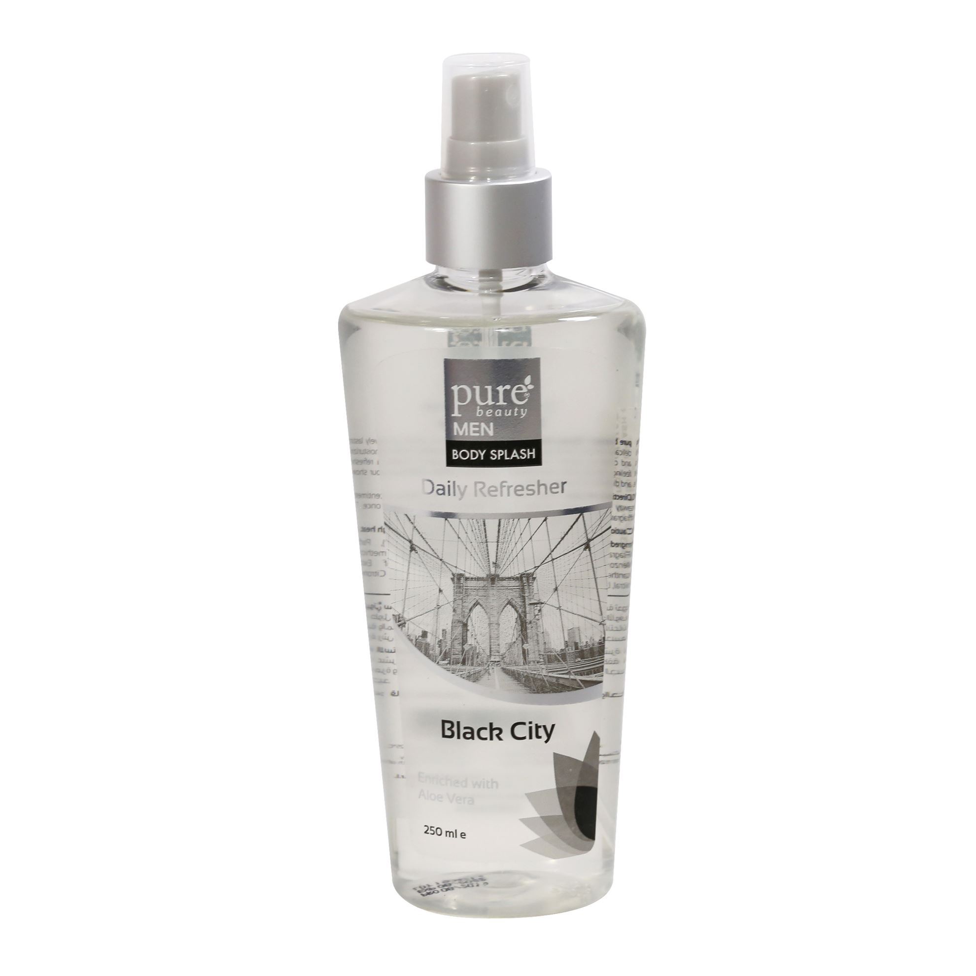 PURE BEAUTY BODY SPLASH FOR MEN BLACK CITY 250 ML | Dr. Sulaiman Al ...
