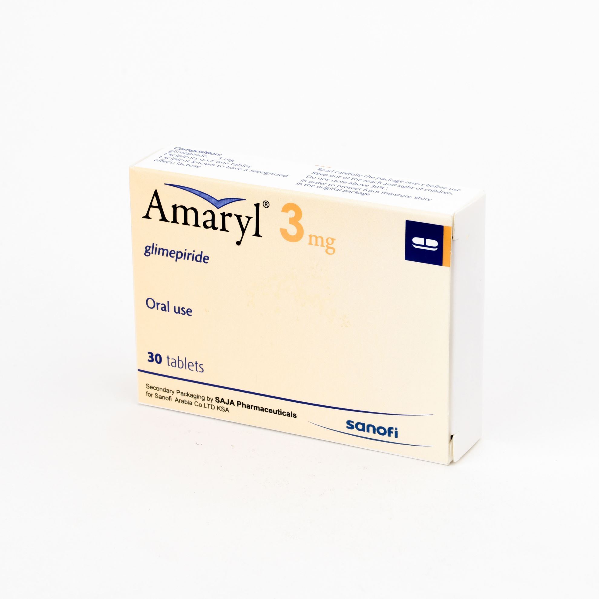 AMARYL 3 MG 30 TABLETS | Dr. Sulaiman Al Habib Pharmacy