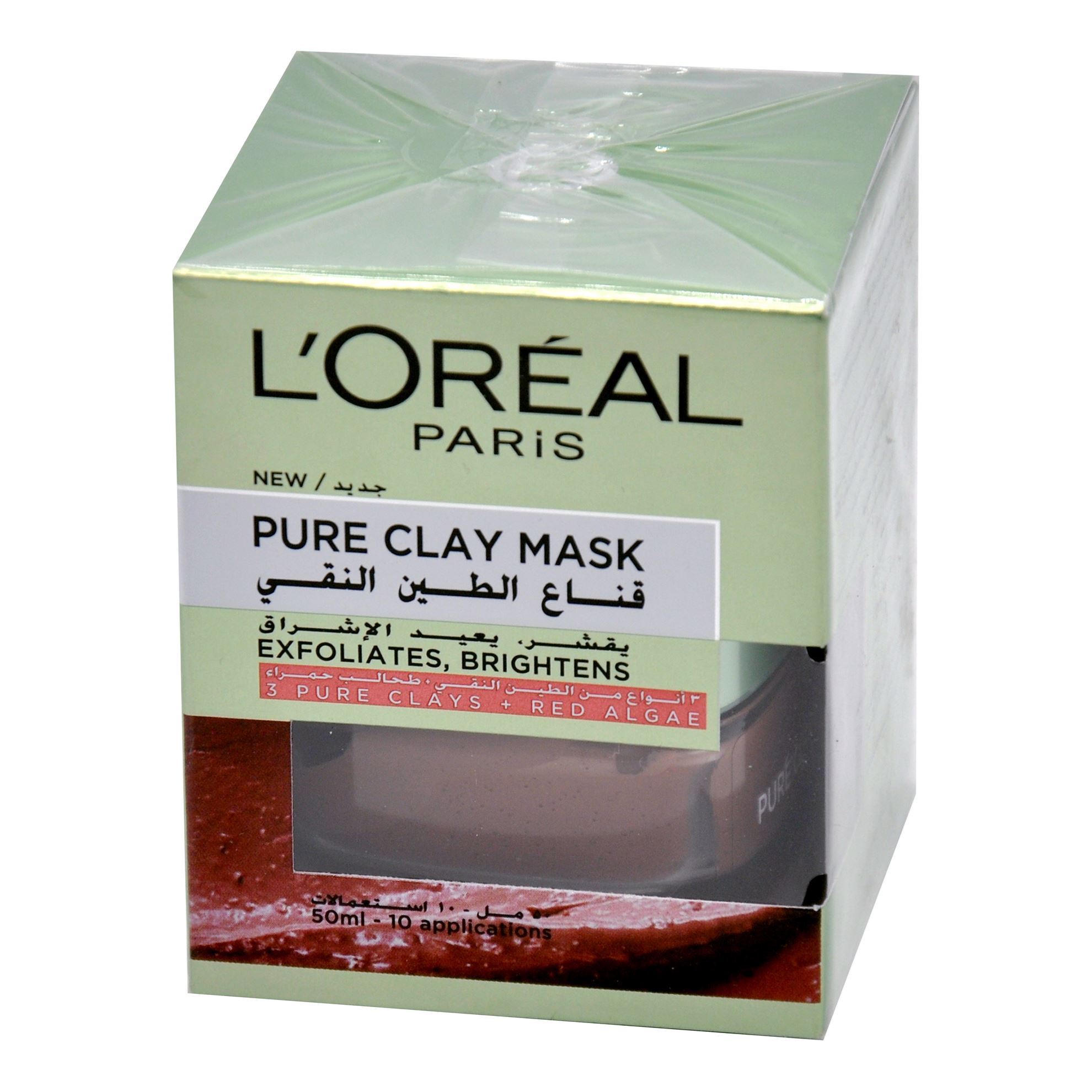 LOREAL PURE CLAY MASK RED ALGAE 50 ML | Dr. Sulaiman Al Habib Pharmacy