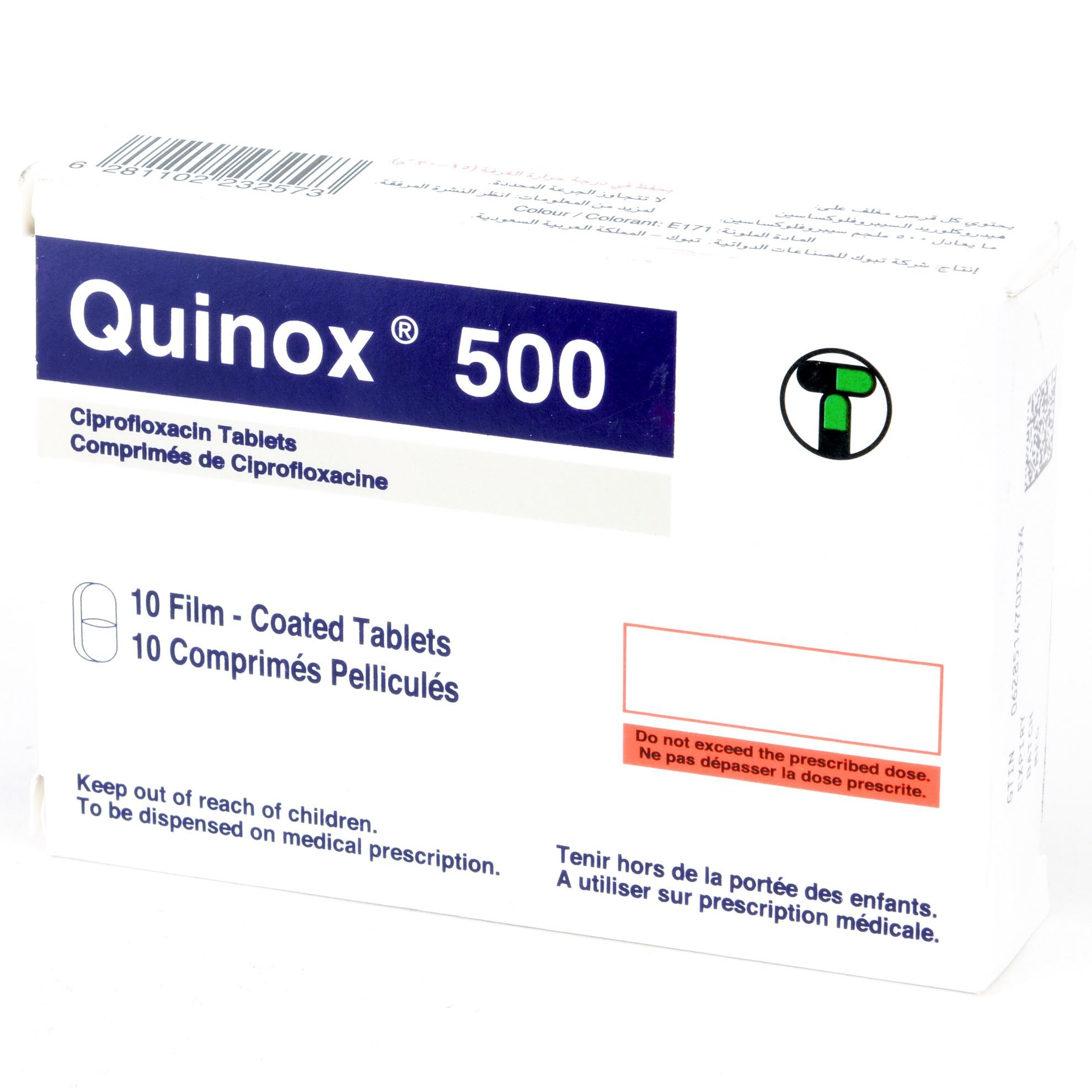 QUINOX 500 MG 10 TABLETS | Dr. Sulaiman Al Habib Pharmacy